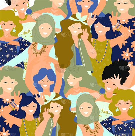女人 海报 矢量 大量人群 姐妹 贺卡 妇女问题 背景分离 自由 灵感