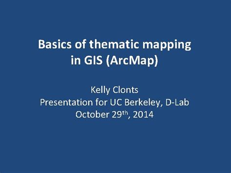 Basics Of Thematic Mapping In GIS Arc Map