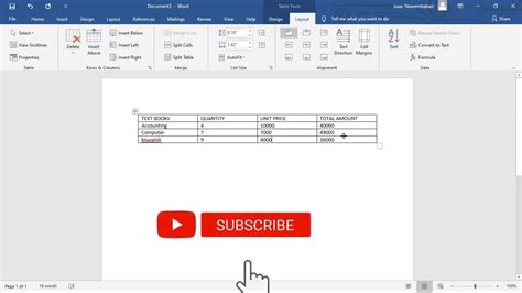 Calculations With Ms Word YouTube