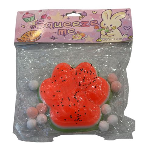 סקווישי פינצי כף יד ענקית צבעי אבטיח Squishy Pinchy