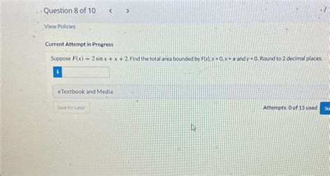 Solved Suppose F X 2sinx X 2 Find The Total Area Bounded