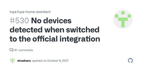 No Devices Detected When Switched To The Official Integration · Issue