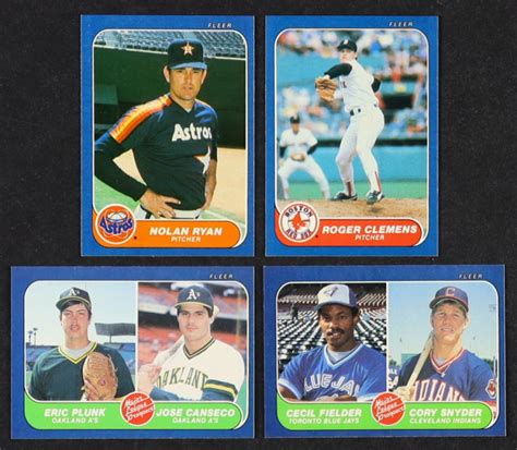 1986 Fleer Baseball Complete Set Of 660 Cards With Jose Canseco 649