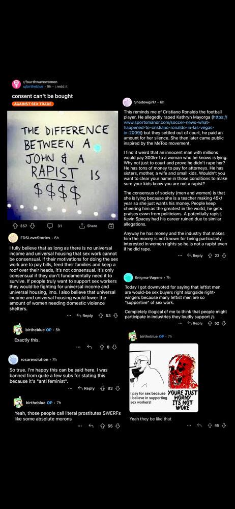 The Only Difference Between A John And A Rapist Is Money ” Found