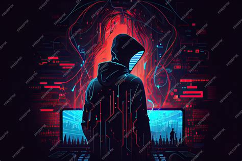 Premium Ai Image Person In Hood Ai Hacker Generative Ai