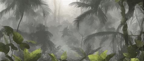 ヤシの葉は、生地に適した素晴らしいヤシの木を持つ熱帯のシームレスな背景グラフィック デザイン Premium Ai生成ベクトル画像