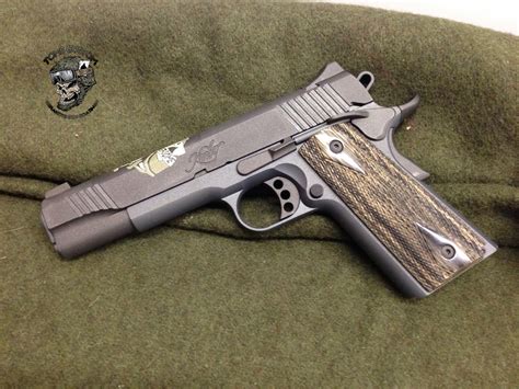 Kimber 1911 Custom With Skull Logo On Slide