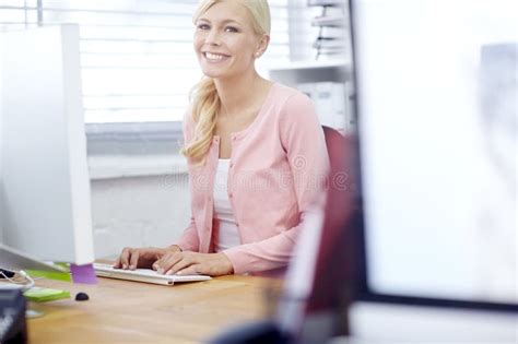 Creative Portrait Woman And Computer For Typing With Online Project Homepage Layout And