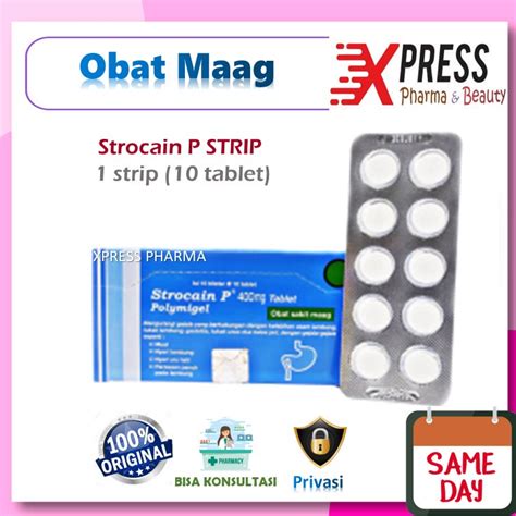 Jual Xpress Strocain Strip Isi 10 Tablet Obat Asam Lambung Mual