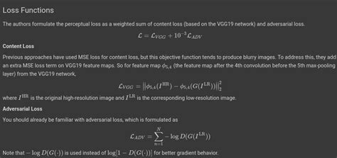 srgan doubt in loss functions apply generative adversarial networks