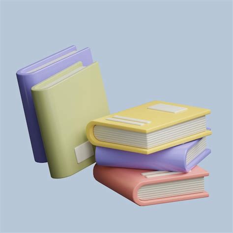 Стопка книг с одной на которой написано слово Премиум Psd Файл