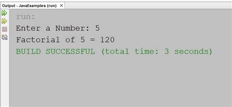 factorial program in java using recursion programming code examples