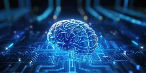 Künstliche Intelligenz im Gehirn neuronale Netze und maschinelles Lernen erstellt mit KI