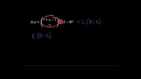 Maximum Likelihood Estimator Negative Binomial Distribution Youtube
