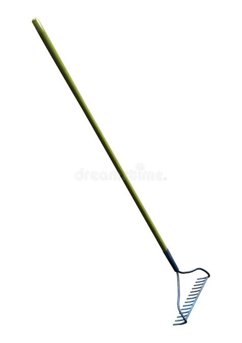 3d Rendering Rake On White Stock Illustration Illustration Of Handle