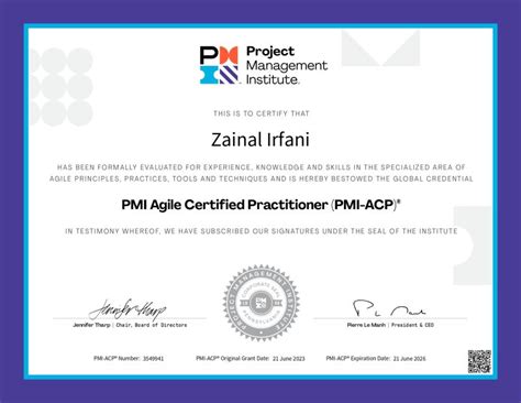 Zainal Irfani Pmp® Acp® On Linkedin Couple Of Weeks Back Pmp And Now