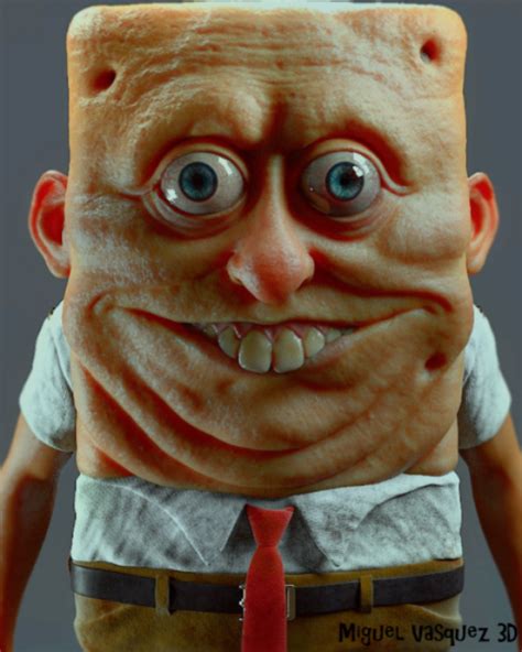 Disturbing Images Show What Spongebob Would Look Like As A Human Mashable
