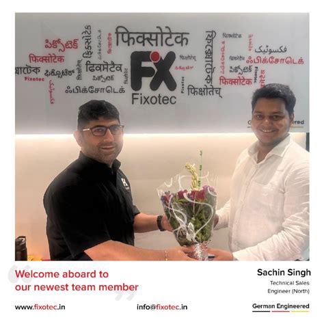 Fixotec Pipe Supports Pvt Ltd On Linkedin Newjoinee Fixotec