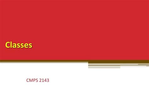 Ppt Classes Powerpoint Presentation Free Download Id1864494