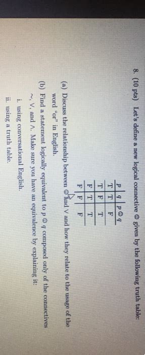 Solved Pts Let S Define A New Logical Connective Chegg Com