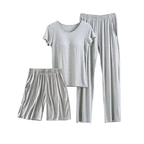 Jalioing 3 Piece Loungewear Outfits For Women Short Sleeve Top With