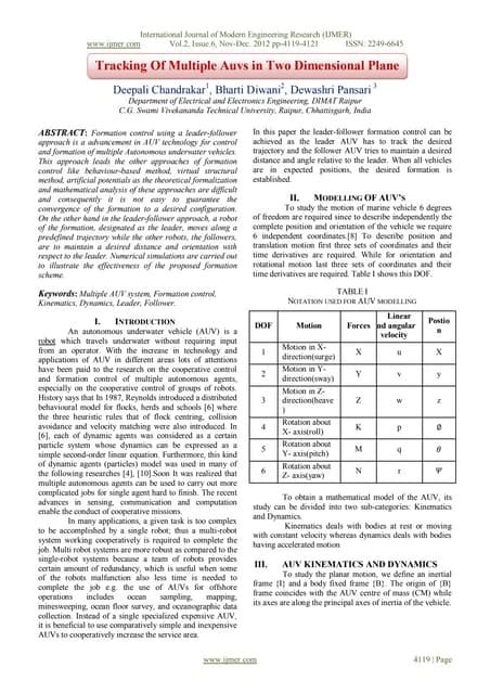 Tracking Of Multiple Auvs In Two Dimensional Plane Pdf