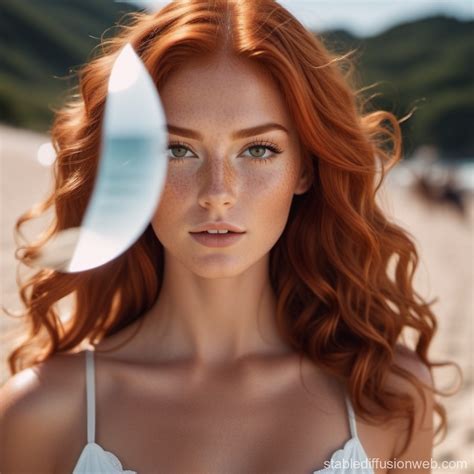 Stunning Ginger Haired Woman In Raw Light Stable Diffusion Online