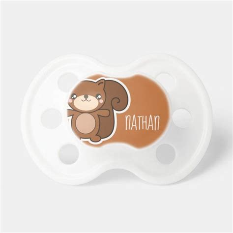 Cute Chibi Squirrel Personalised Pacifier Squirrel Cute Chibi