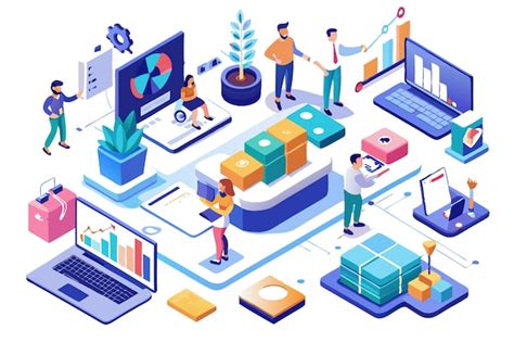 Business Team Working Together On A Project With Laptops Charts And Graphs Premium Ai