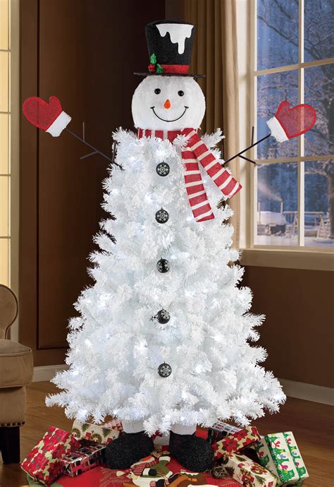 White Christmas Tree Snowman Directions