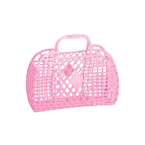 Sun Jellies Retro Basket Small Bubblegum Pink Summer Shop At Acorn