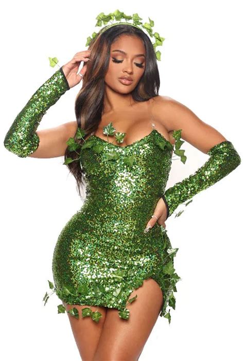 Sequin Poison Ivy Costume Perth Hurly Burly
