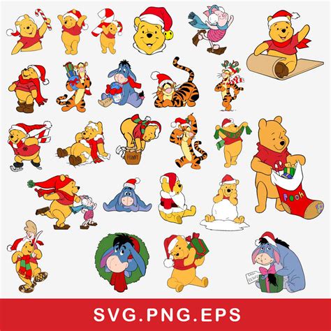 Winnie The Pooh Bundle Svg Winnie The Pooh Christmas Svg Inspire Uplift