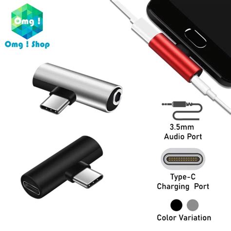 In USB Type C Splitter Adapter Type C Phone Charger Mm Audio Headphone Music Splitter