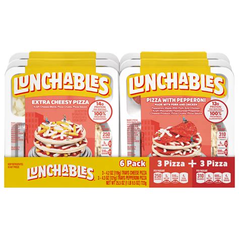 Pepperoni And Extra Cheesy Pizza Snack Kit Multipack