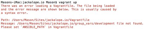 Example Project Trellisbedrock Wont Vagrant Up Roots Discourse
