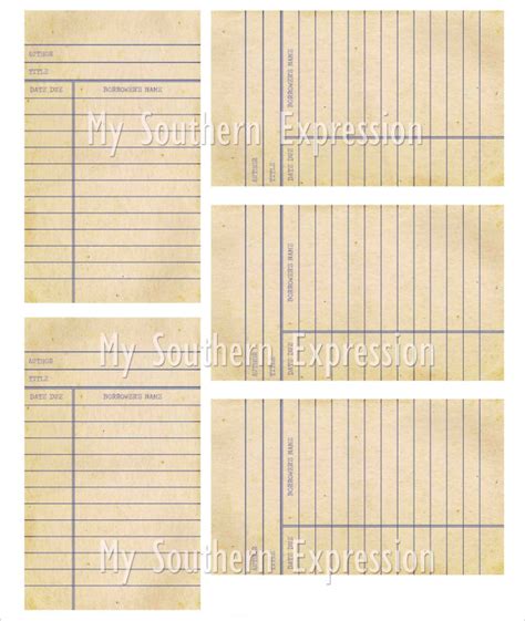 Free Printable Printable Library Card Template Calendar Productivity