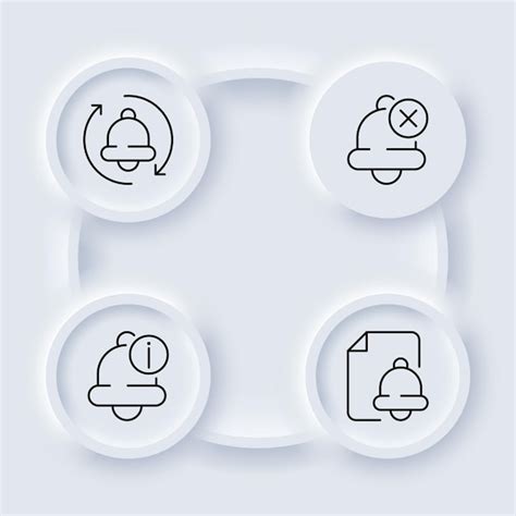 Icono De Línea De Campana De Llamada Notificación De Recordatorio