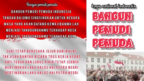 BANGUN PEMUDI PEMUDA Lagu Nasional Indonesia Lirik Text YouTube