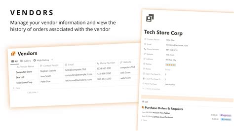 Purchase Order Management Notion Template