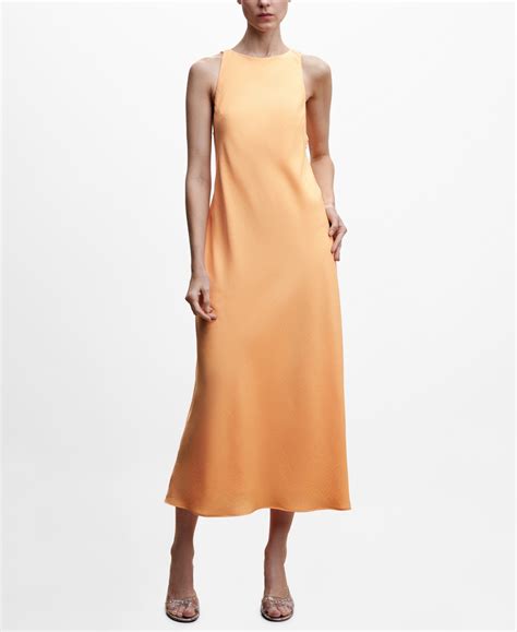 Mango Womens Cut Out Back Dress Smart Closet