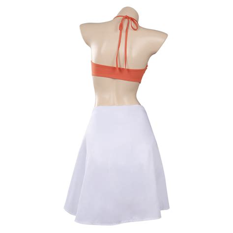 One Piece Film Red Nami Cosplay Costume Top Skirt Outfits Halloween C