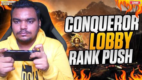 Conqueror Lobby Rank Push Day 6 💥 ️bgmi Live 😱 Bgmi Shortslive