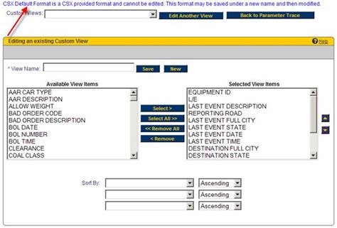 Custom Views Csx Default Format
