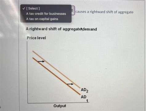 Solved Causes A Rightward Shift Of Aggregate Demand A