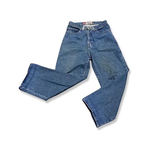 Vtg Bugle Boy Jeans Men Blue 30x30 Gold Crest 7m Depop
