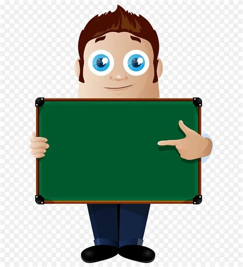卡通手绘可爱男人拿绿色画板png图片素材下载图片编号8069487 Png素材网