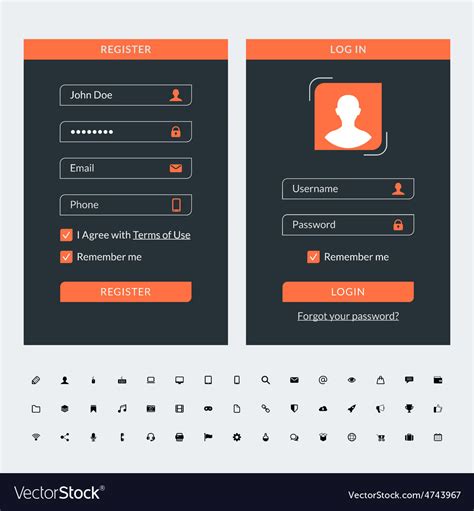 Set Of Flat Design Ui Elements For Website Vector Image