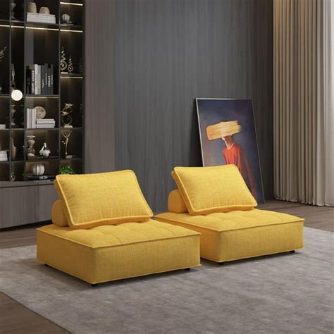 Scuqi Modern Loveseat Sofa Upholstered Fabric Love Seat With Linen Cushions Compact And Stylish