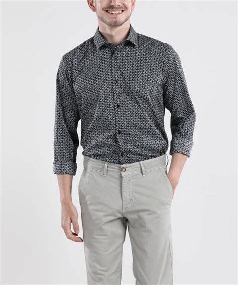 빠니깔레 슬림핏 세미 캐주얼 패턴 셔츠 프린트 위시버킷